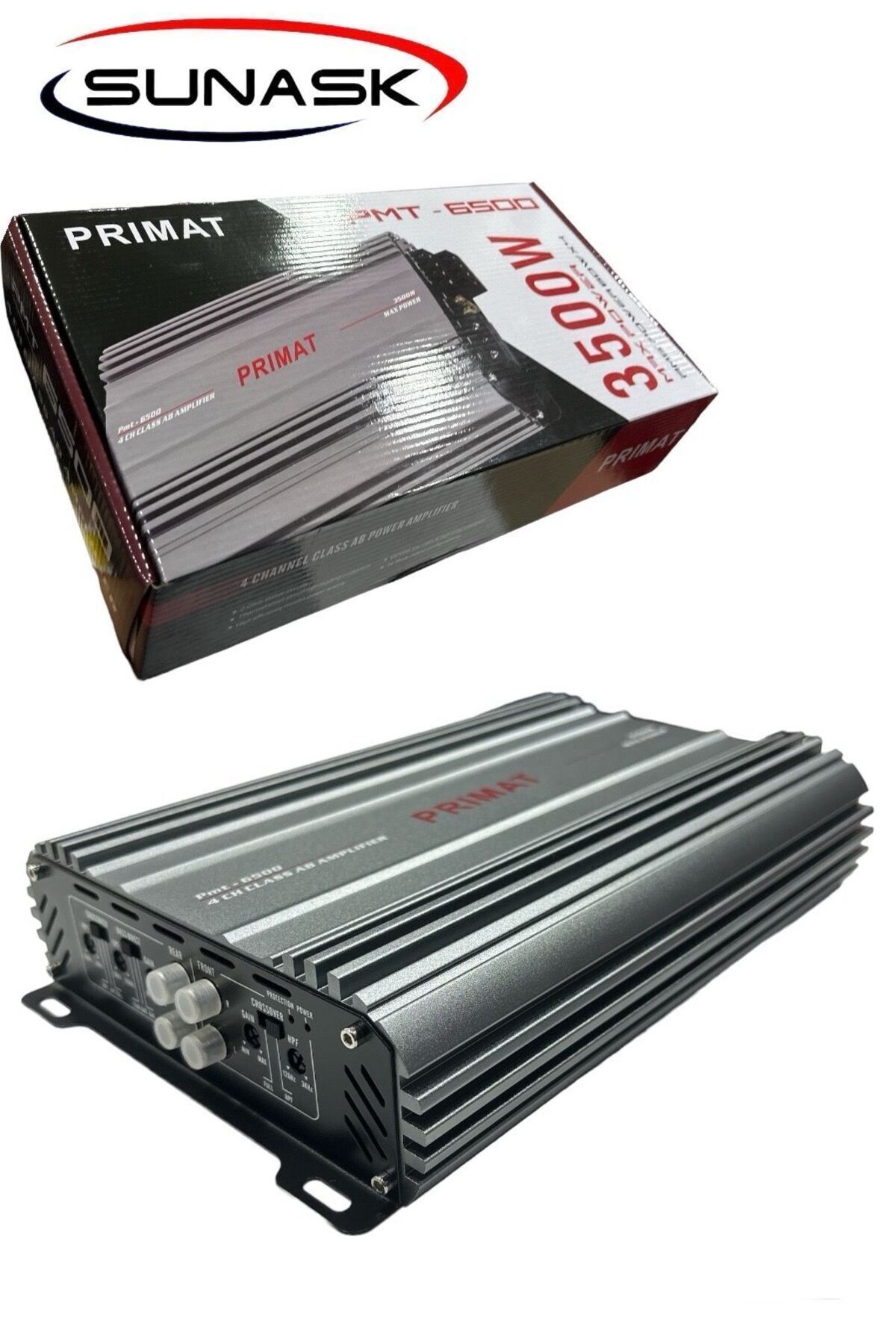 Sunask Sn-3000 4 Kanal 3500 Watt 4 Kanal 4ohm 4x60 Rms 2ohm 4x90rms Profesyonel Oto Araba Amfisi ...