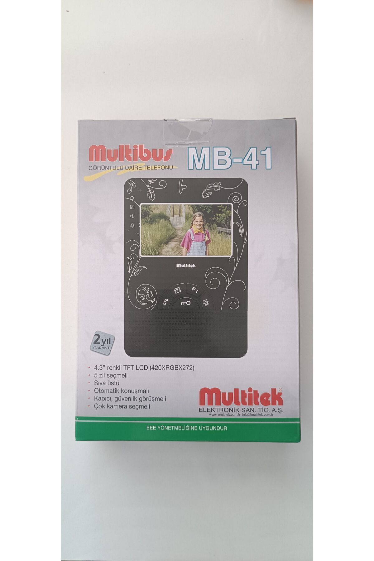 Multitek Muktitek Multibus Beyaz Renk Mb-41 Görüntülü Diafon - Fiyatı, Yorumları