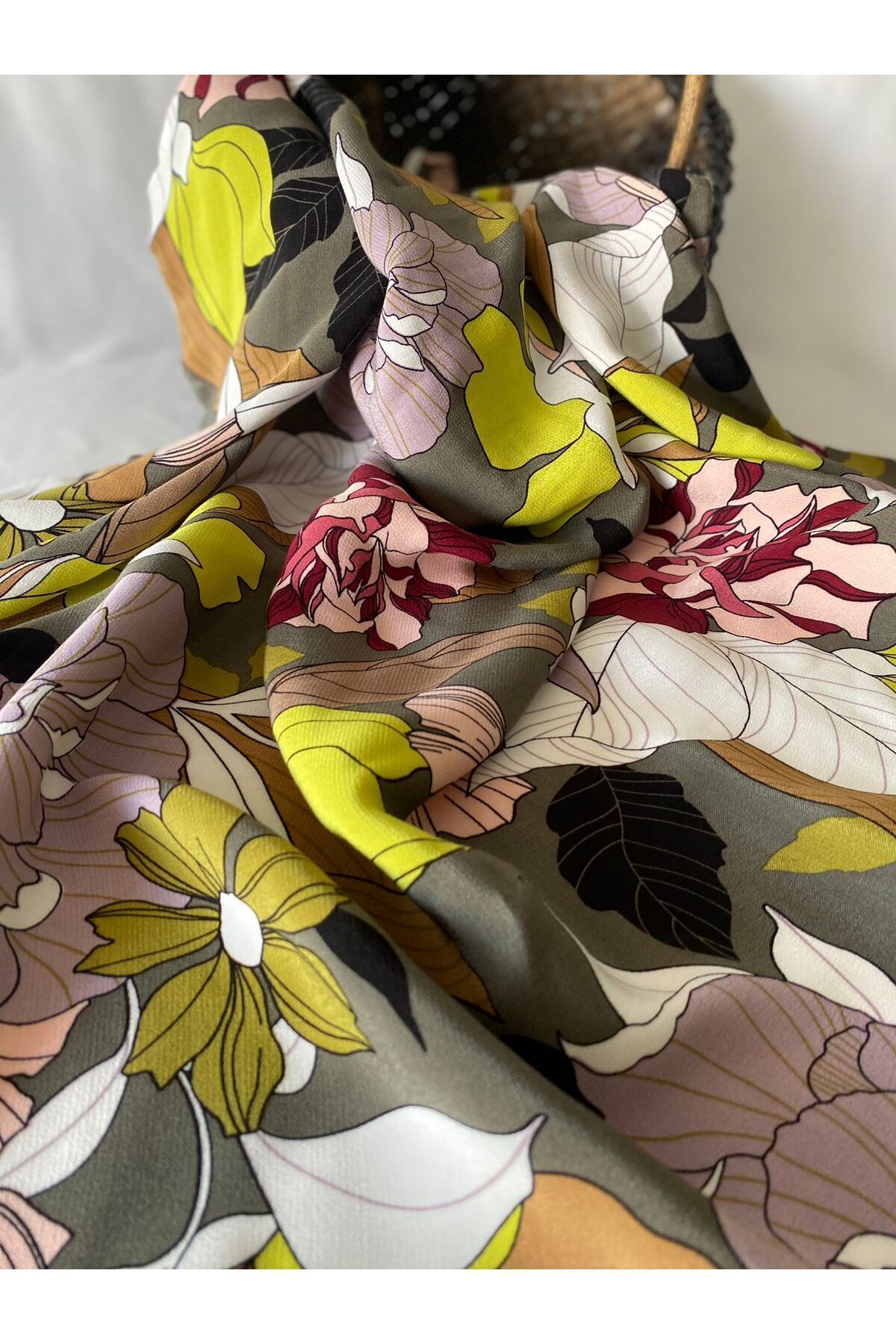 BURSA KUMAŞTAN En140 Çift En Polyestersiz Ipek Floş Kumaş Elbiselik ...