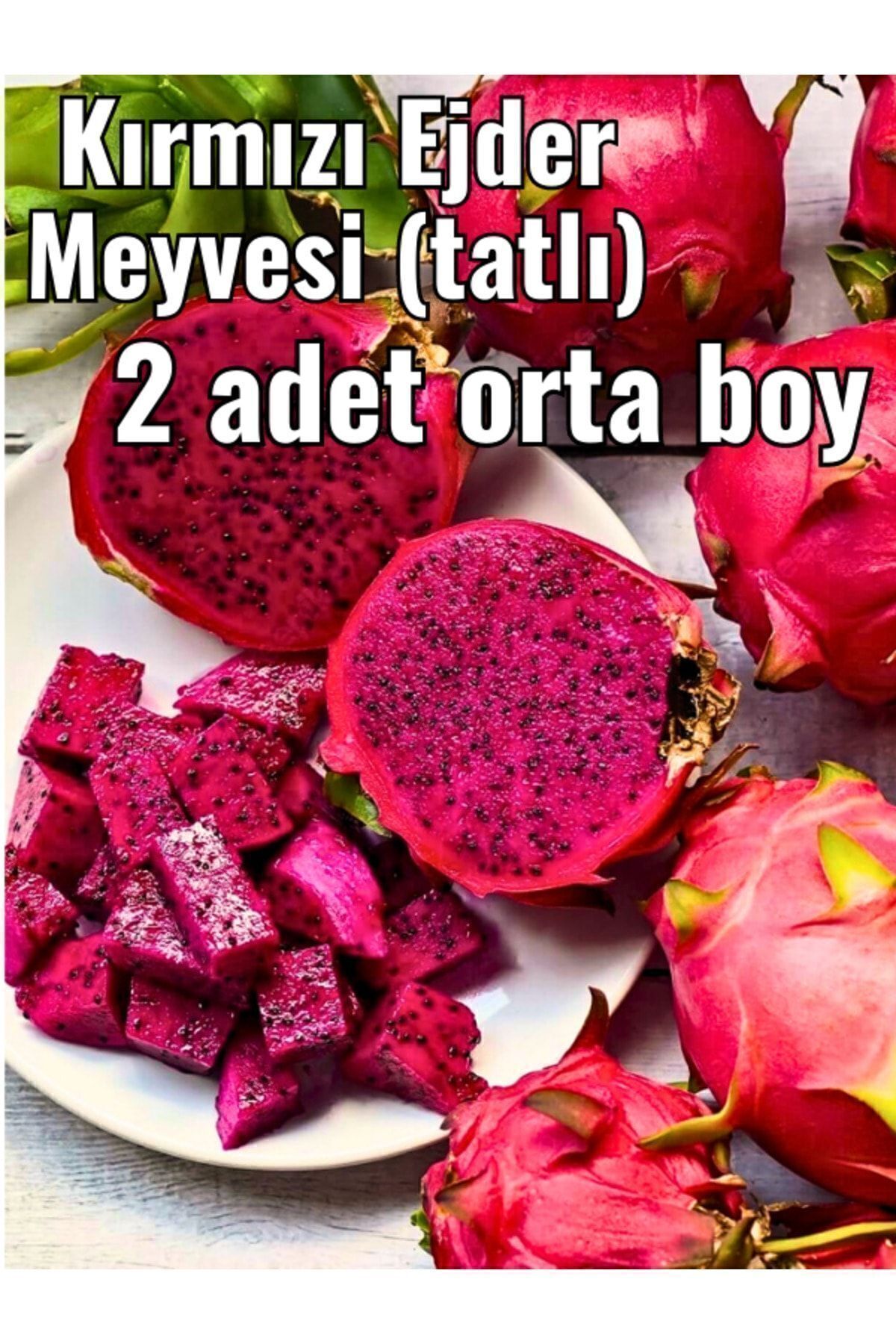FidanBudur Ejder Meyvesi, Dragon Fruit, Pitaya, 2 Adet, Içi Kırmızı-mor ...