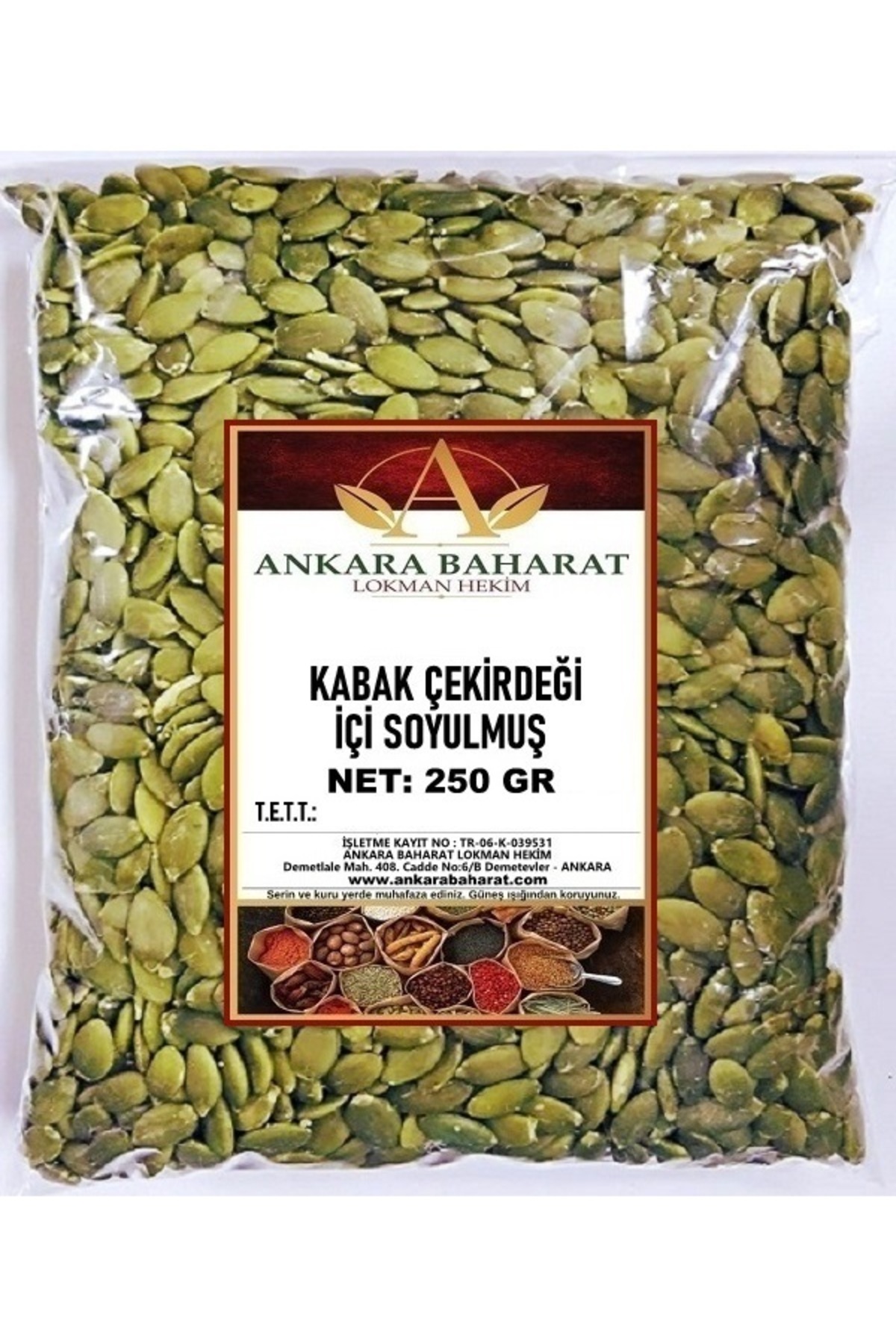 ankara baharat lokman hekim Çiğ Kabak Çekirdeği Içi - 250 gram ...