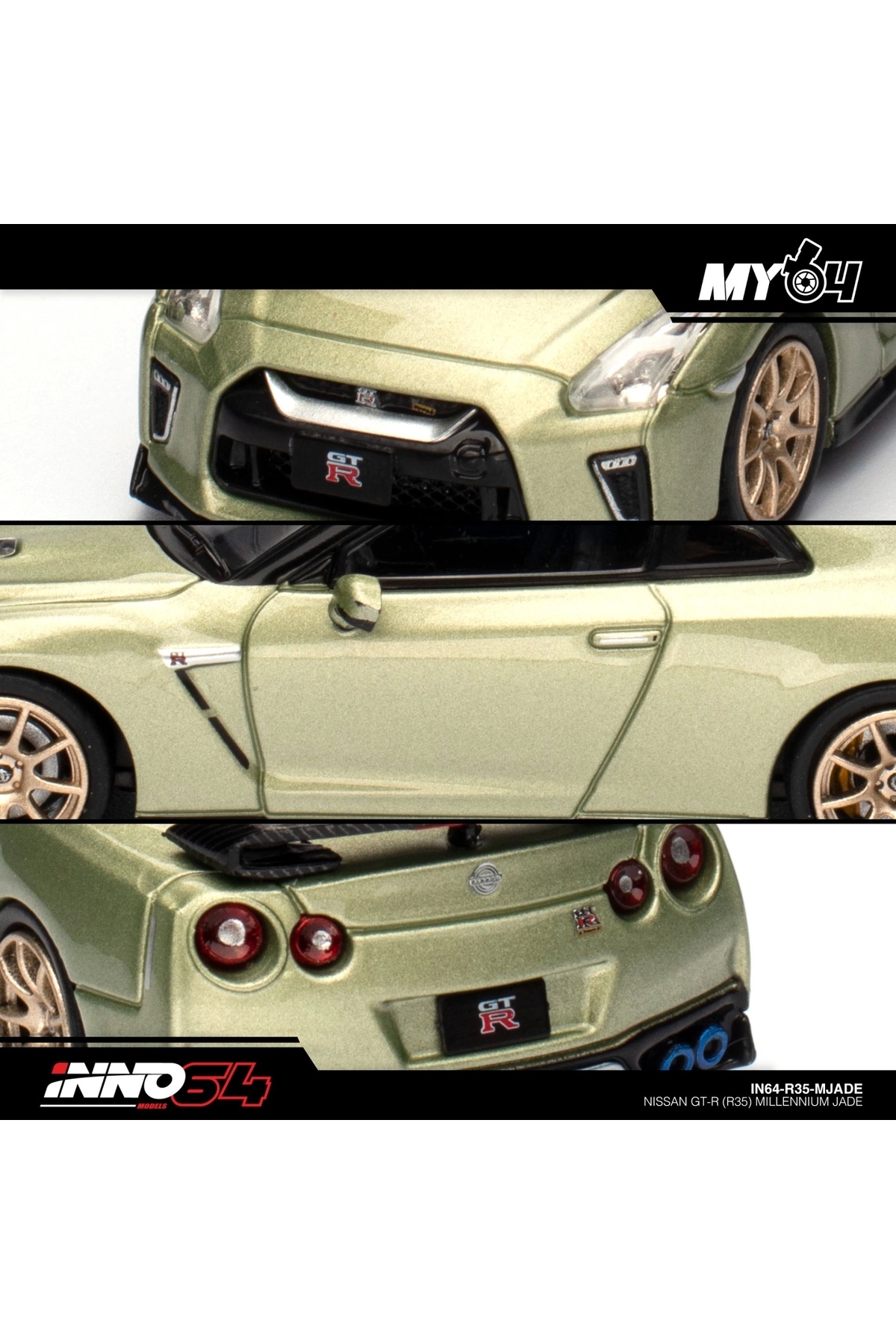 Inno 64 Models Inno 1/64 NISSAN GT-R (R35) Millennium Jade IN64-R35 ...