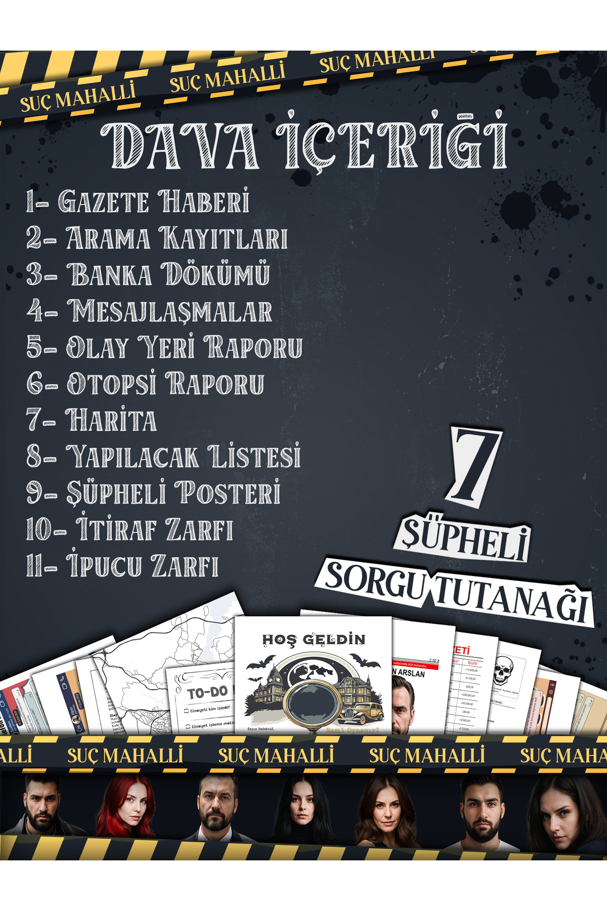 Suç Mahalli Karanlık Gece, Dedektiflik Oyunu, Kutu Oyunu, Katil Kim ...