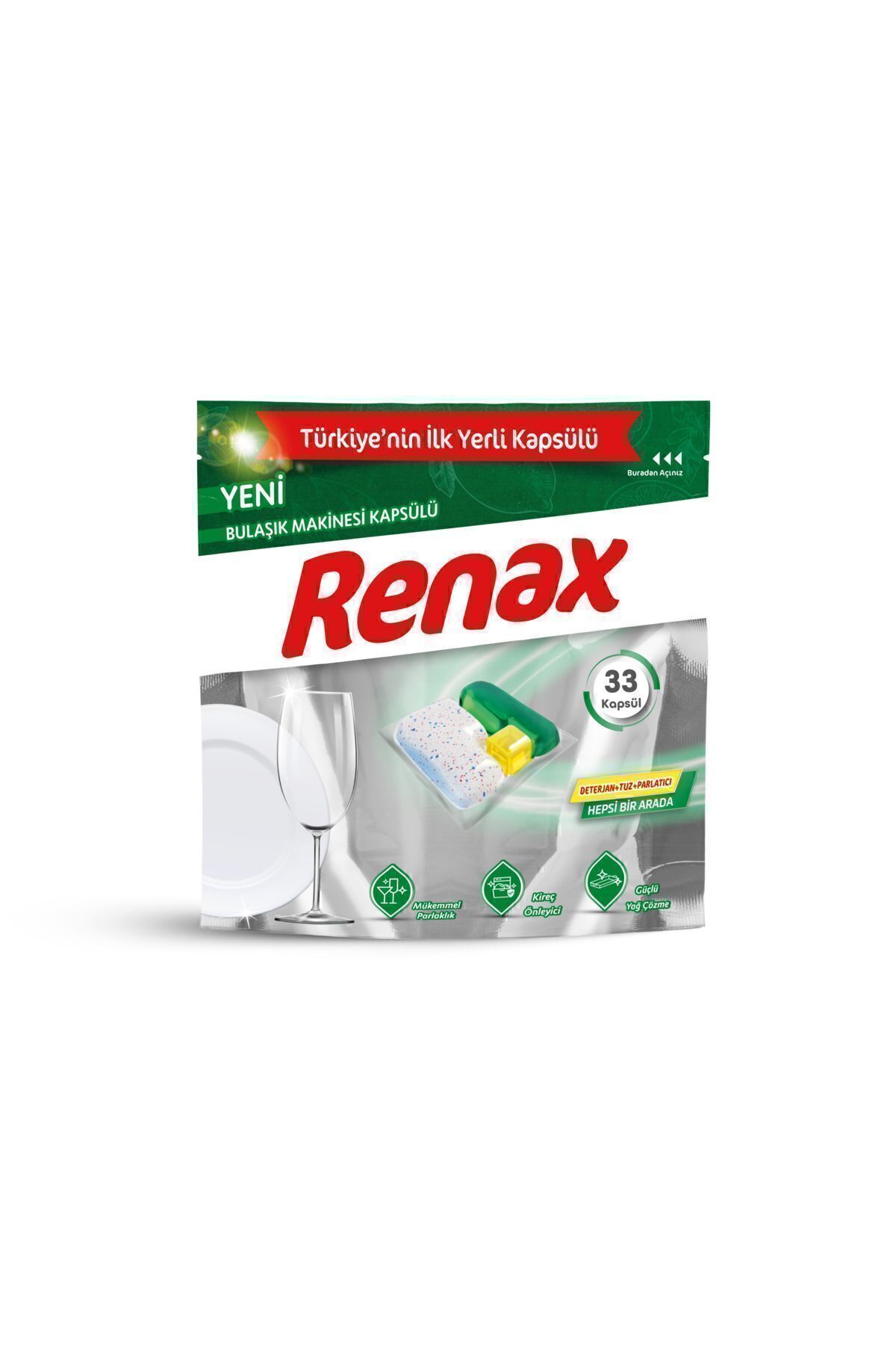 RENAX Bulaşık Makina Kapsülü (TABLETİ) 33'lü Yerli Ürün - Fiyatı, Yorumları