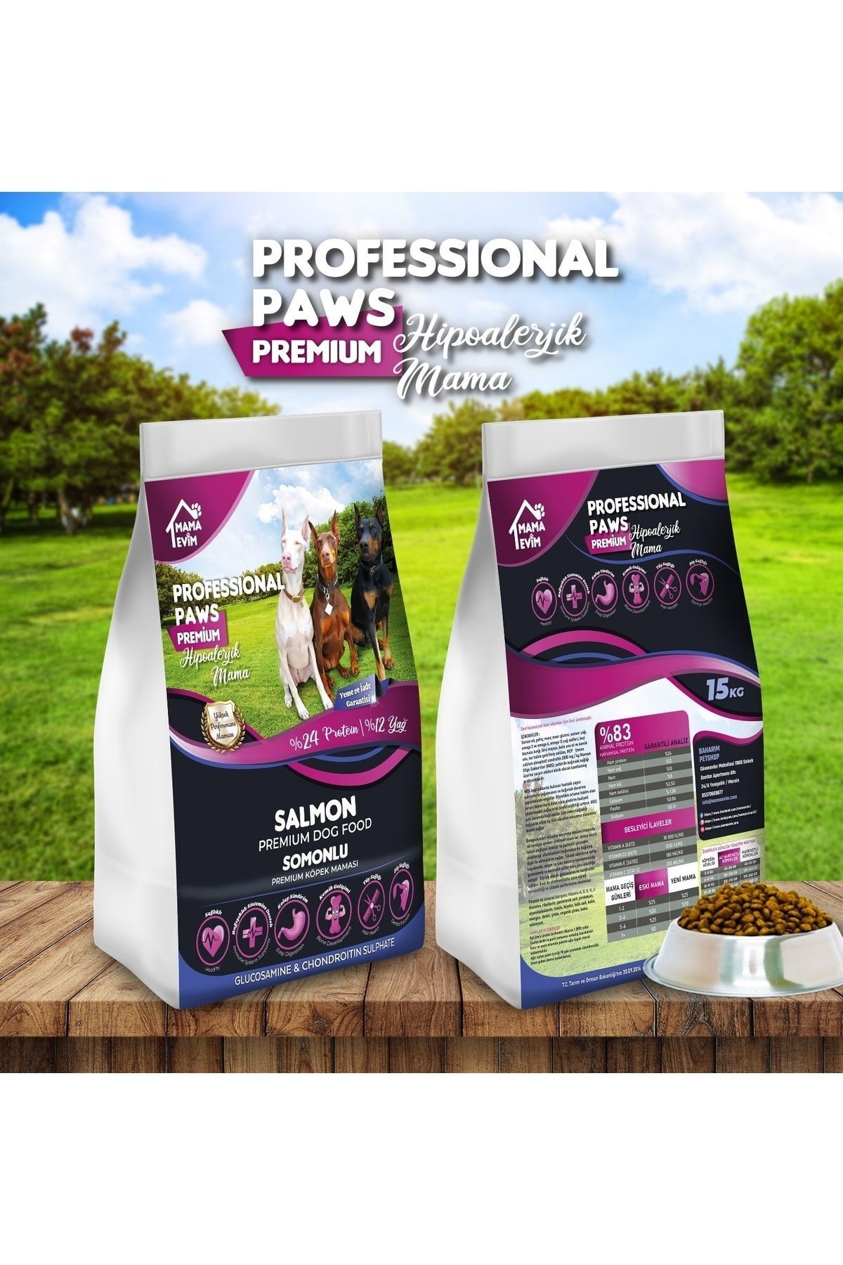 PROFESSIONAL PAWS Premium Hipoalerjenik Somonlu Yetişkin Köpek Maması ...
