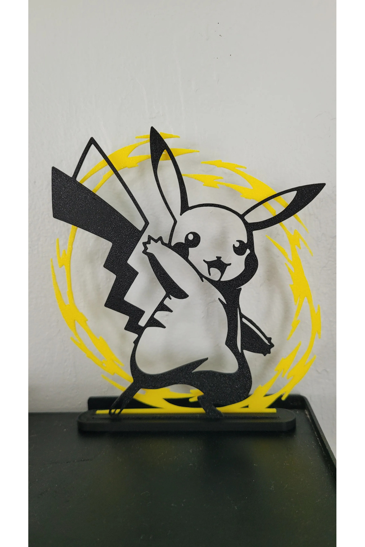 FigürDizayn 2D Silhouette Pikachu Pokemon Wall Art- Trendyol