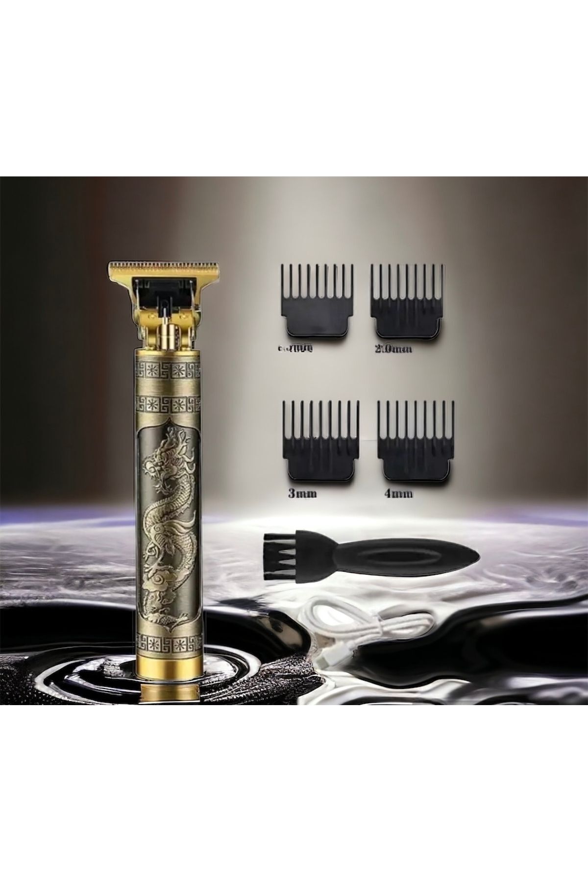 gold honey Power Kuru Kafa T Bıçaklı Saç Sakal Ense Çizim Epilasyon ...