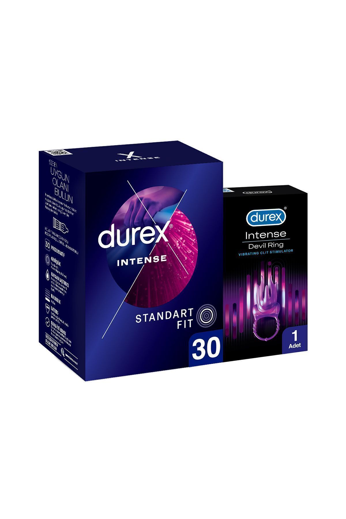 Durex Intense Uyarıcı Jelli ve Tırtıklı Prezervatif 30lu+ Intense Devil ...