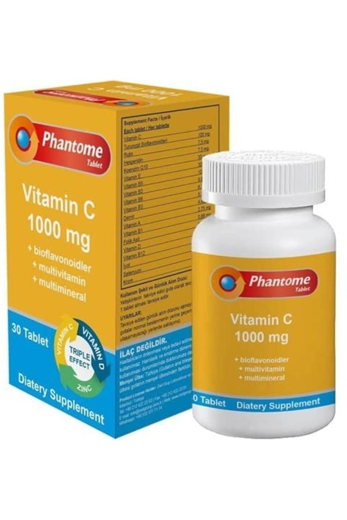 Phantome Vitamin C 1000 Mg Multivitamin Complex 30 Tablet - Fiyatı ...