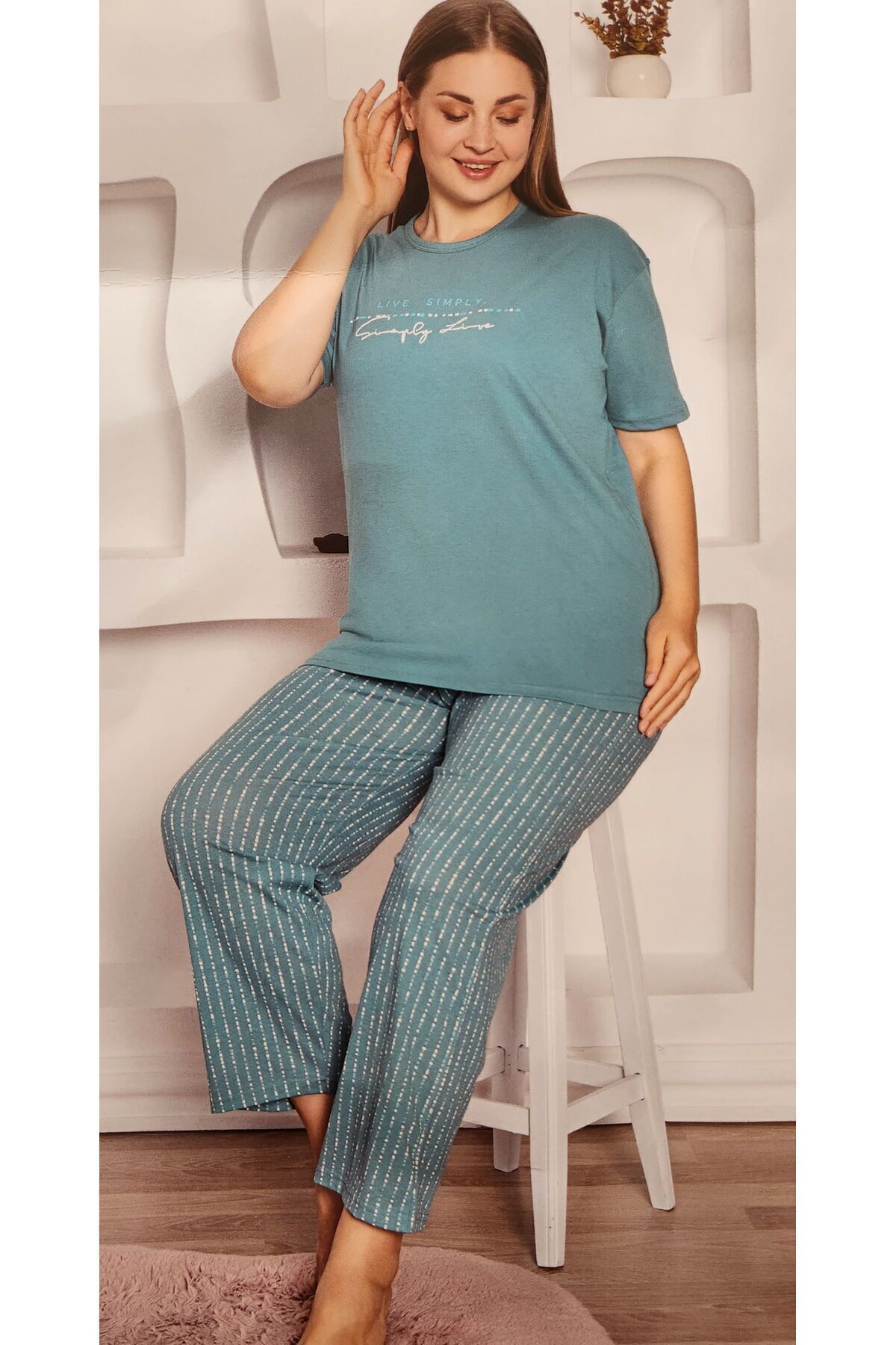 Mirano Pamuklu Kısakollu Anne Pijama Takımı 4615 YeşilFiyatı, Yorumları - Trendyol