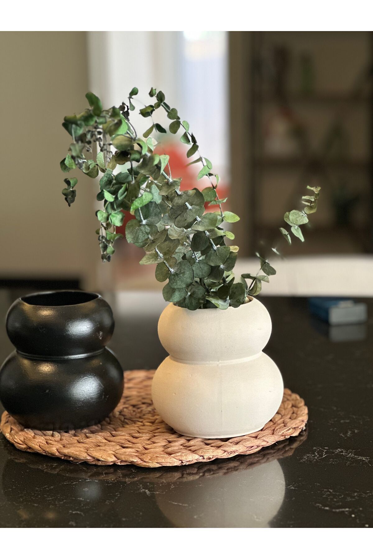 Lui Tasarım Dekoratif 2’li Vazo Set Siyaz Beyaz Seramik - Fiyatı, Yorumları