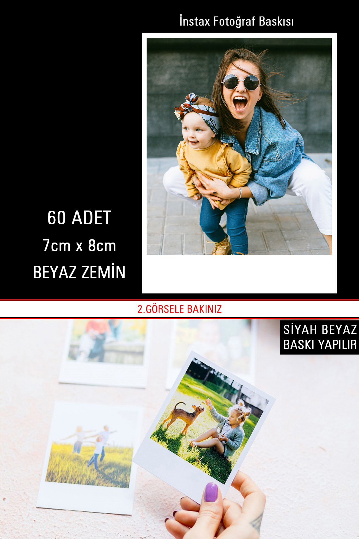 Bytwo 60 ADET İNSTAX BASKI - FOTO BASKI - FOTOĞRAF BASKI - 7X8cm Fiyatı ...