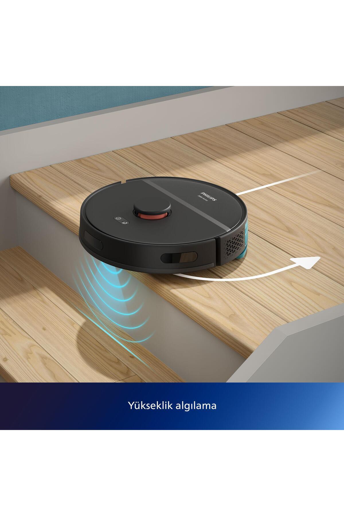 Philips 3000 Serisi Islak Kuru Moplu Siyah Robot Süpürge,4000 Pa, Sert ...