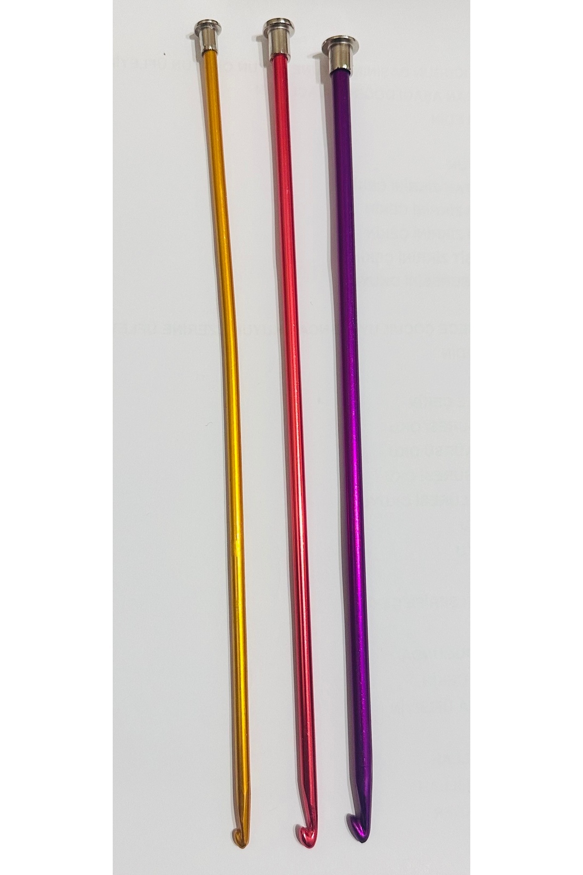 hobim42 25 CM RENKLİ GAGALI TIĞ ŞİŞ SETİ 3 ADET ORTA KALIN (NO:4.5/5/6 ...