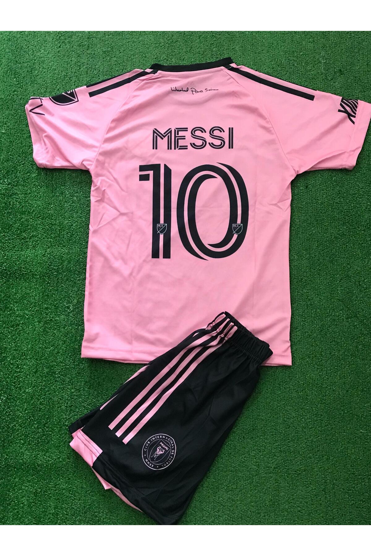JANJON STAR Inter Miami Lionel Messi Pembe Renk Çocuk Forma Şort Seti ...