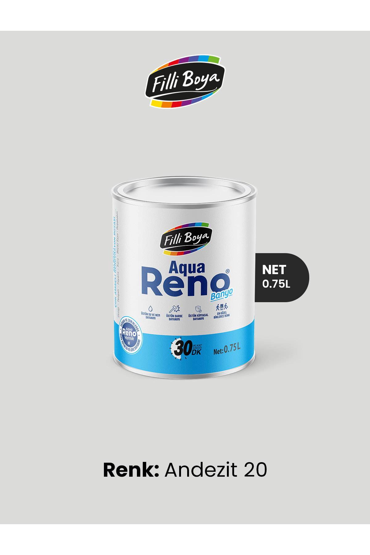 Filli Boya Aqua Reno Banyo 0.75 Lt Andezit 20 - Fiyatı, Yorumları