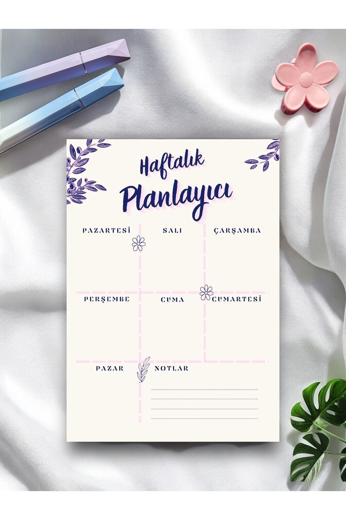 Mirya Notes A5 Bahar Desenli Haftalık Planlayıcı - Notepad - Not ...