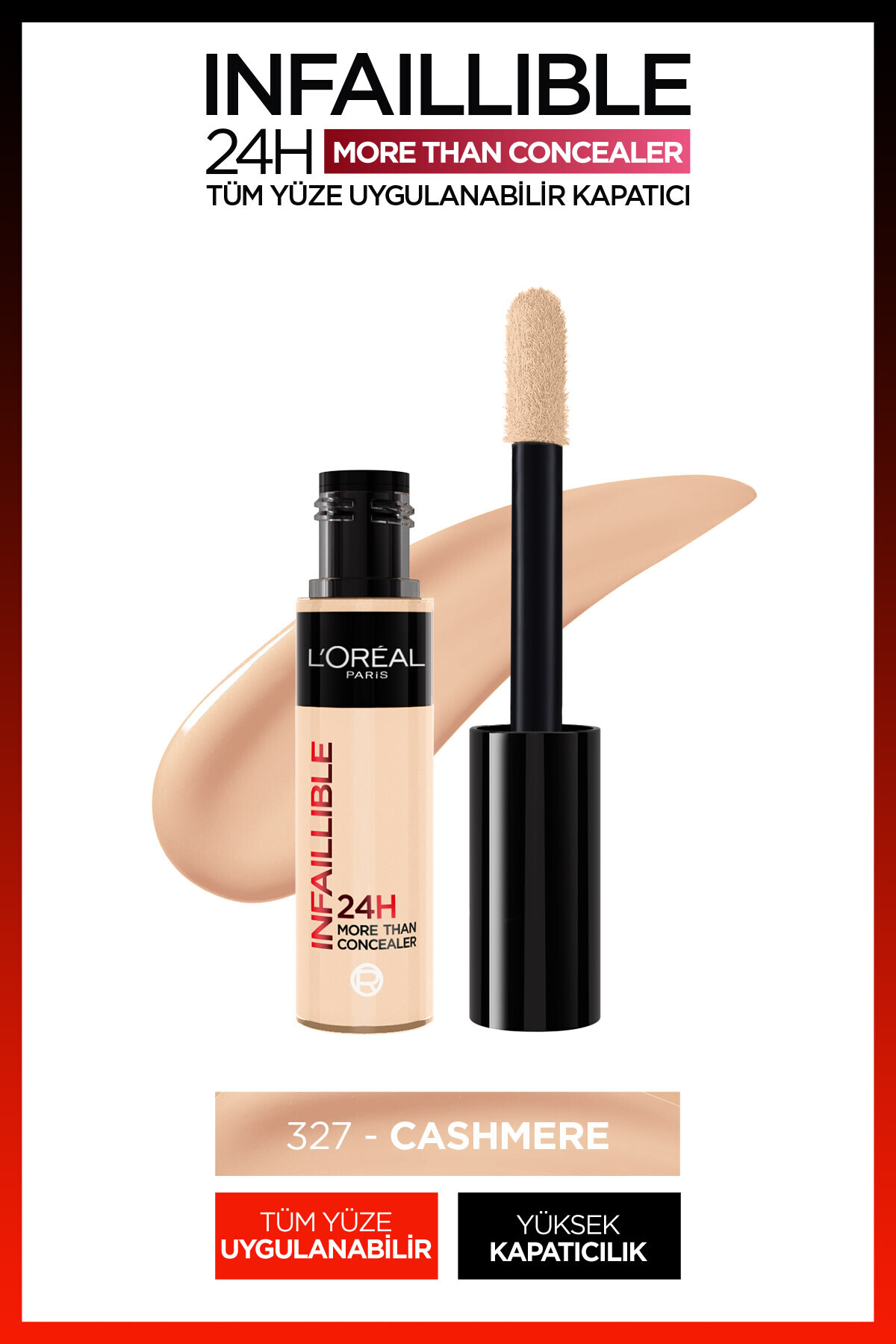 L'Oreal Paris Infaillible Tüm Yüze Uygulanabilir Kapatıcı 327 Cashmere ...