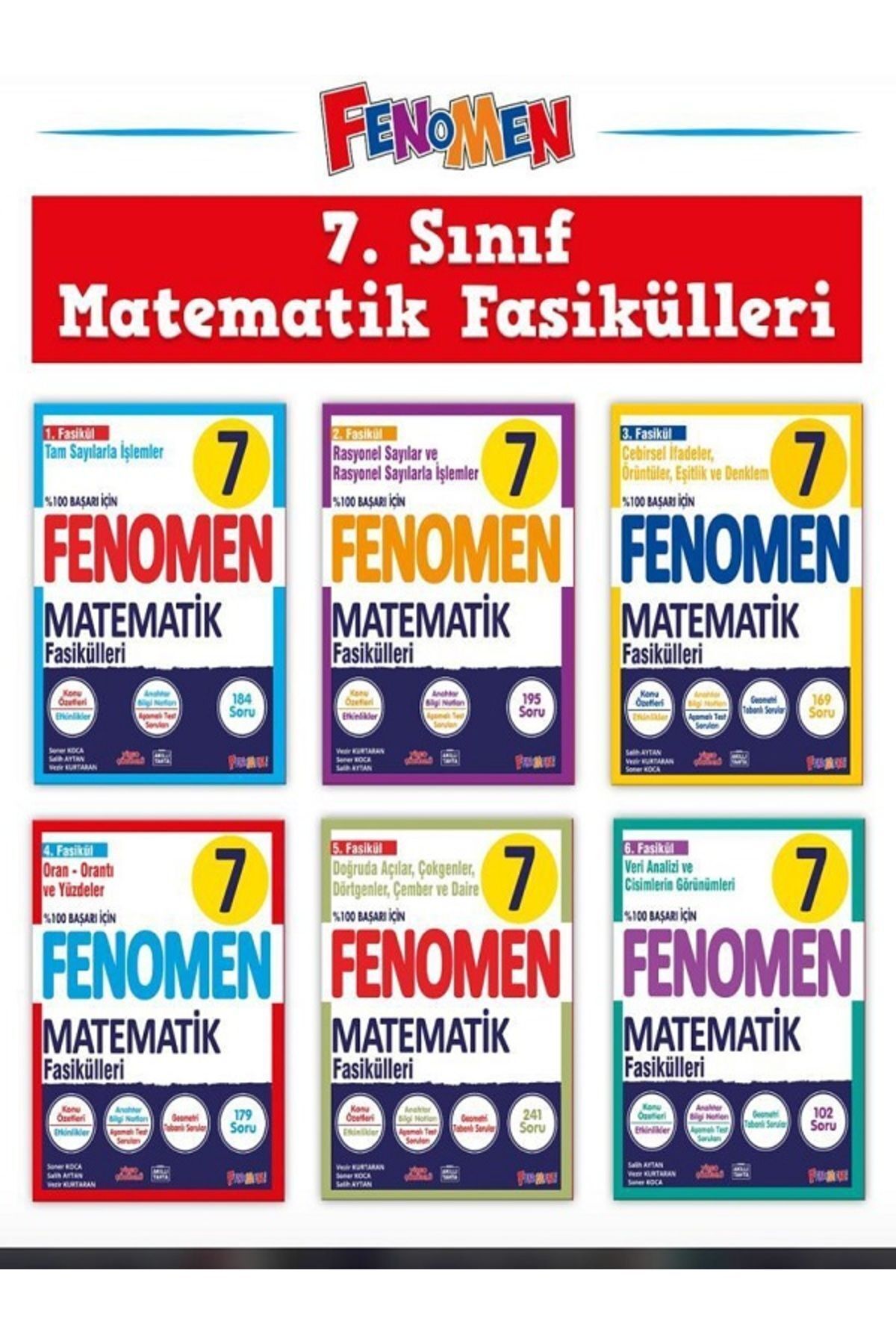 Fenomen Yayıncılık 2024 lgs FENOMEN 7 MATEMATİK FASİKÜL SETİ (1-2-3-4-5 ...