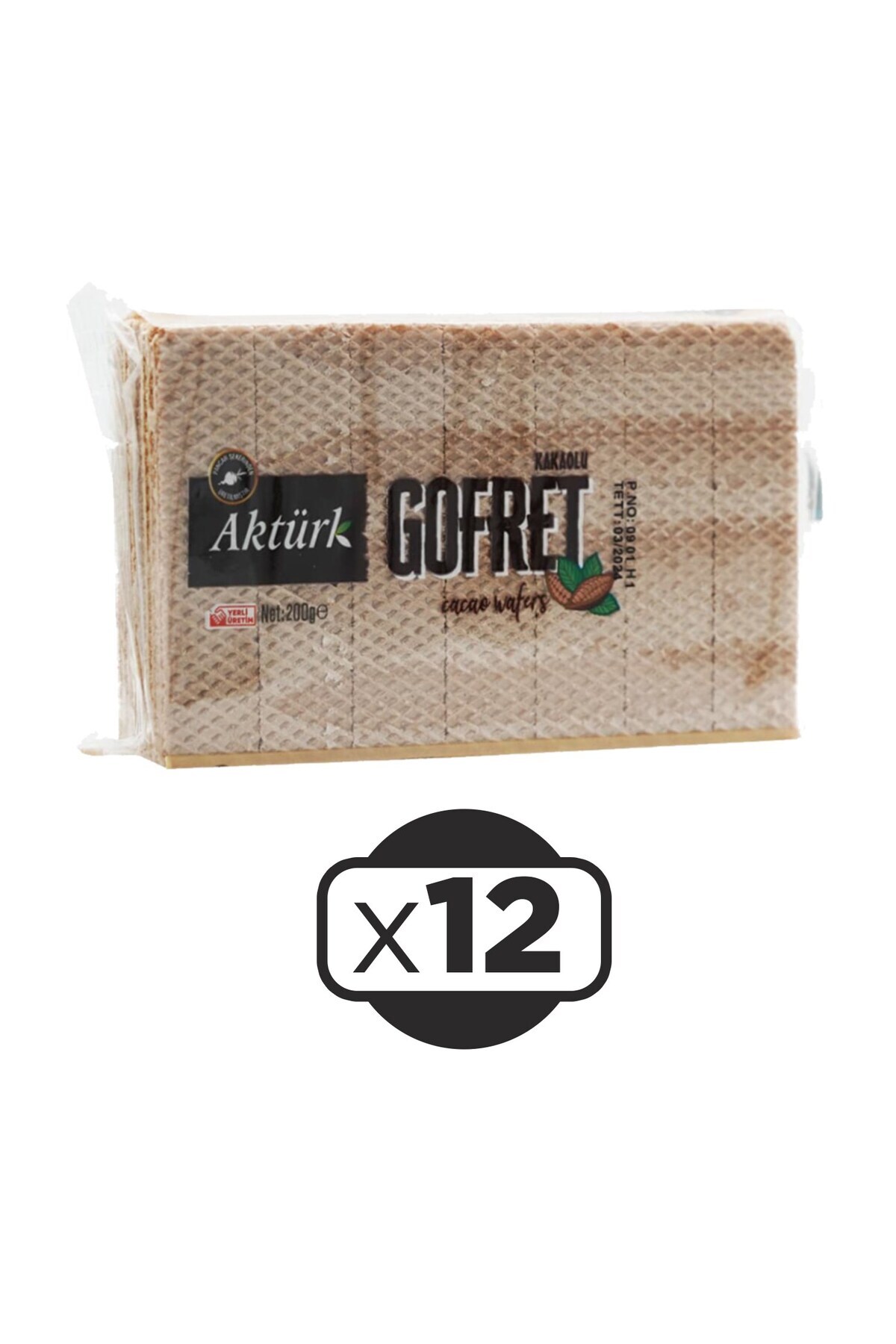 Aktürk Gofret Kakaolu 200 gr 12 li - Fiyatı, Yorumları