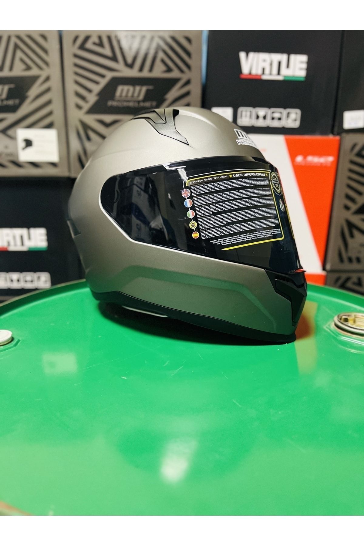 MTS Tez Motor Pro Helmet M-910 Motosiklet Kaskı Renkli Vizör(FİBER ...