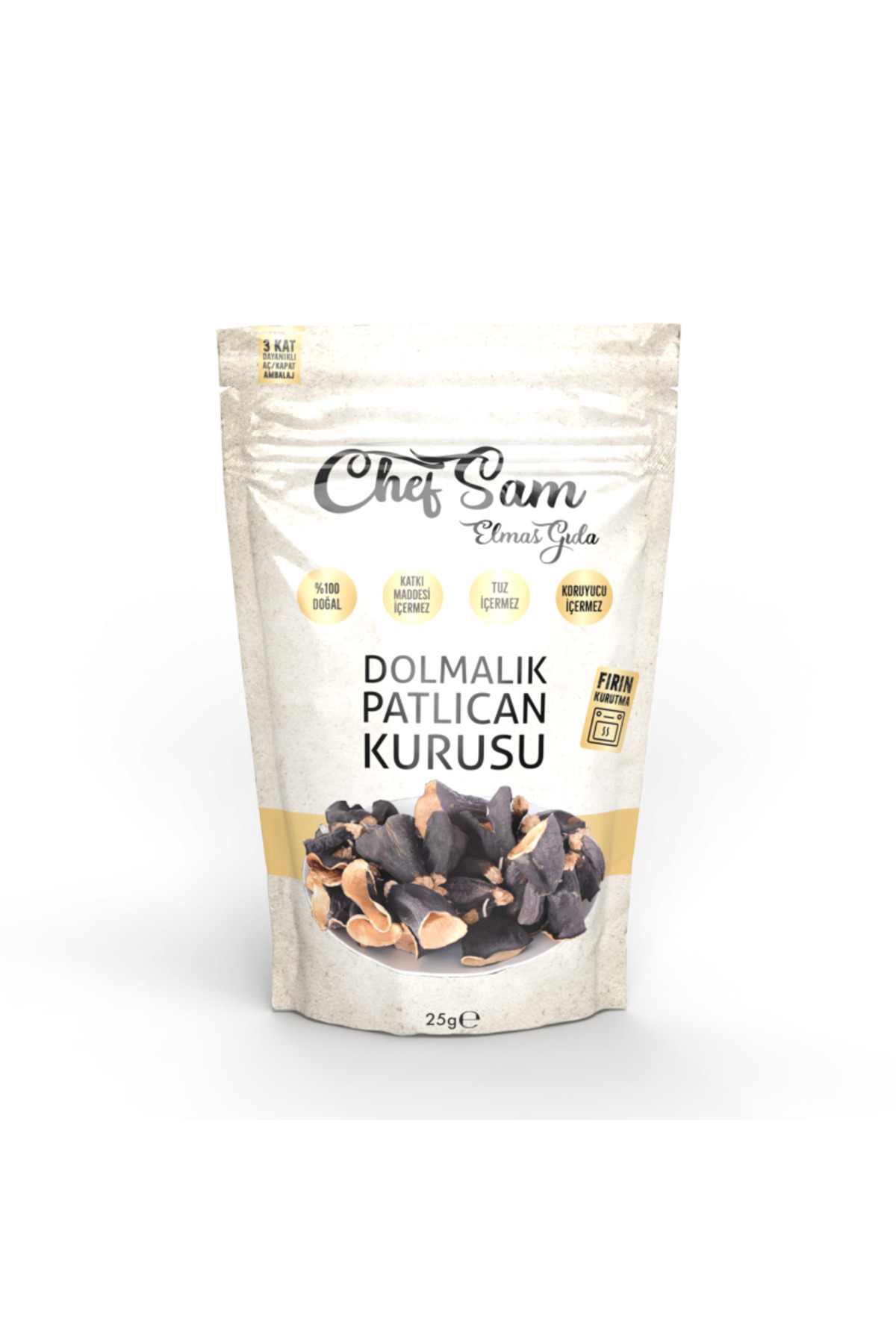 CHEF SAM Dolmalık Patlıcan Kurusu 25 gr 9-11 Adet Fiyatı, Yorumları ...