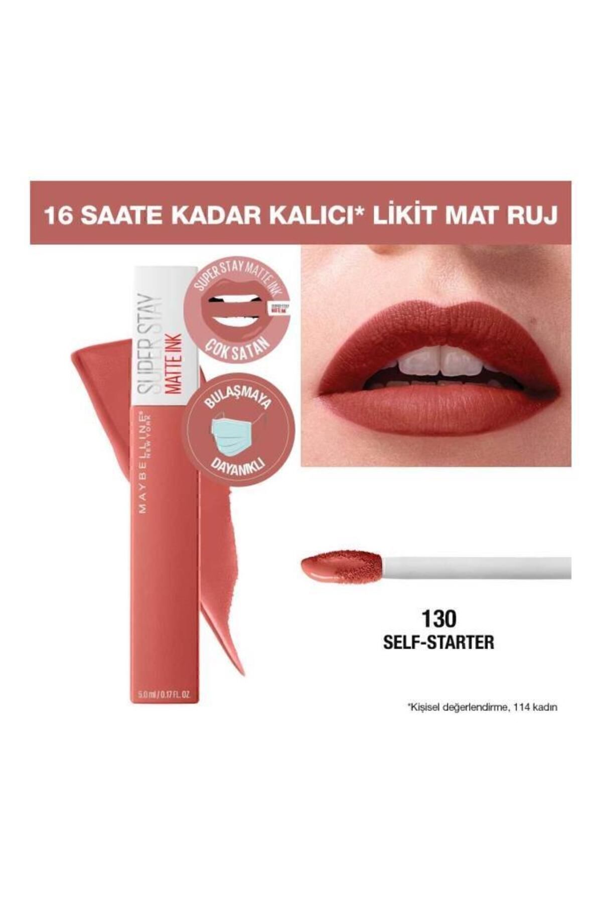 Maybelline New York Super Stay Matte Ink City Edition Likit Mat Ruj - 130 Self-starter - Fiyatı ...