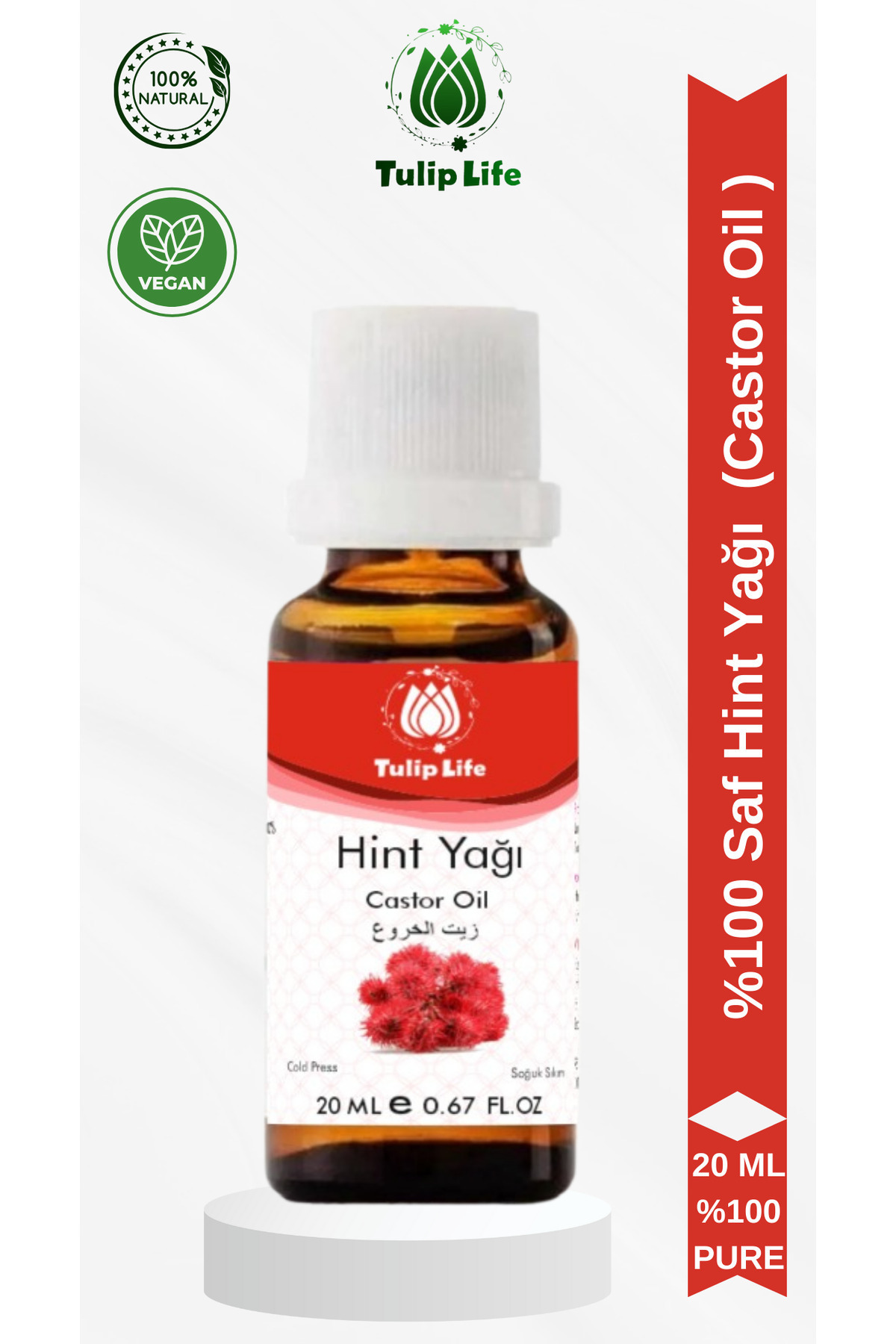 Tuliplife % 100 Saf ve Doğal Hint Yağı ( Castor Oil ) 20 ML - Fiyatı ...