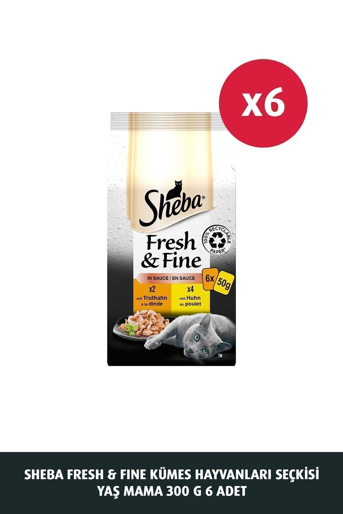 SHEBA Fresh & Fine Kümes Hayvanları Kedi Yaş Mama 300 G 6x - Fiyatı ...