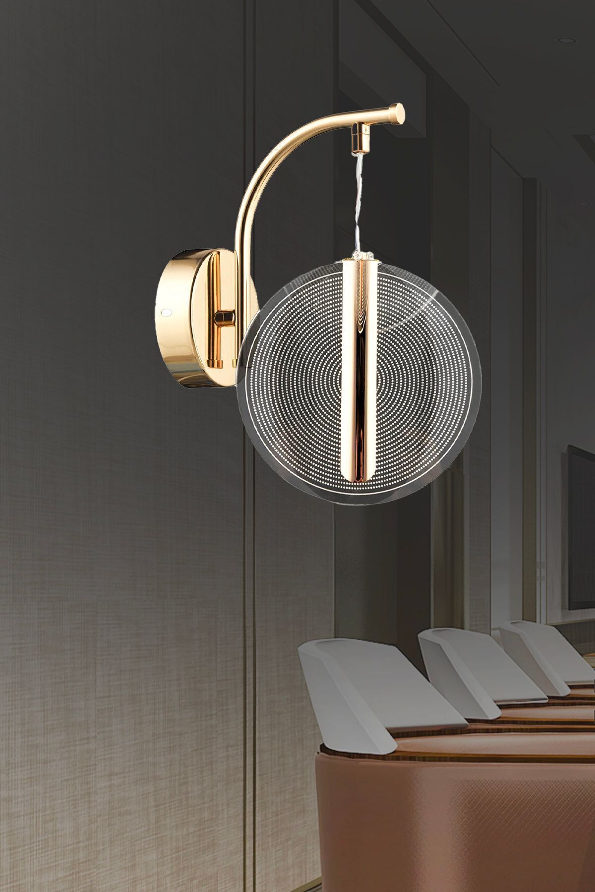 Apliqa Dustin Modern Gold Tasarım Salon Koridor Ledli Salon Aplik ...