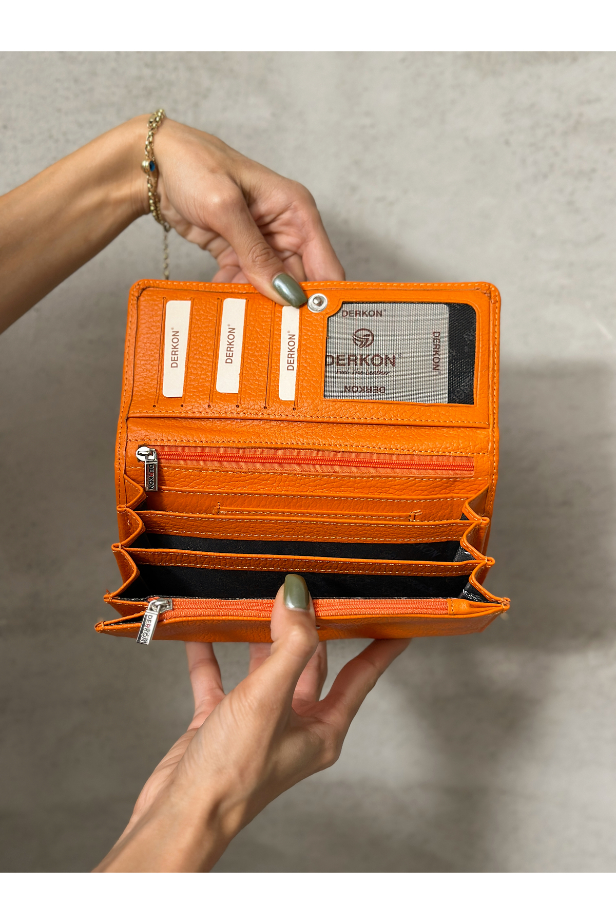 Derkon Bol Gözlü Hakiki Deri Turuncu Kadın Cüzdanı Fiyatı, Yorumları ...