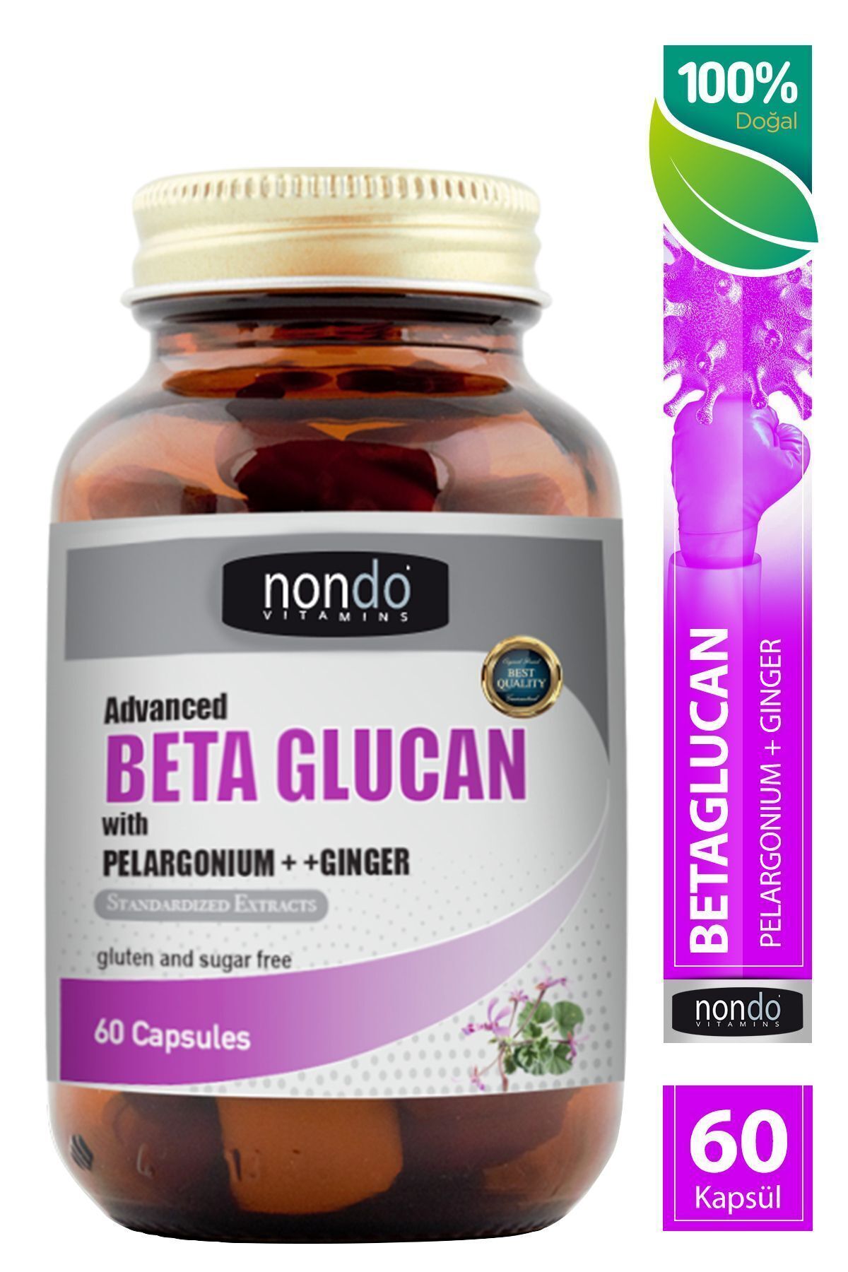 Nondo Beta Glukan 60 Kapsül ( Beta Glucan Reishi Mantarı Afrika ...