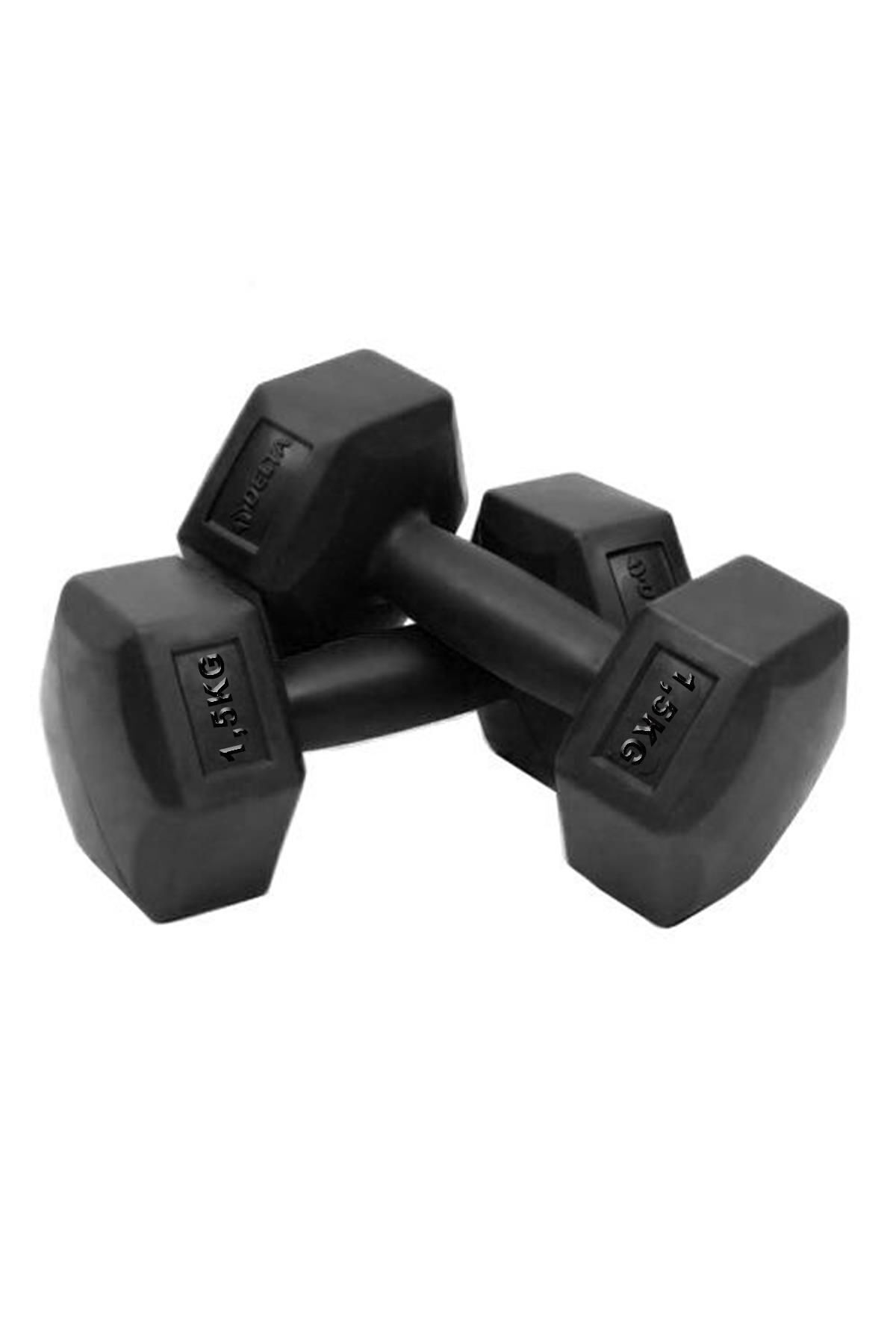 Delta 1,5 Kg x 2 Adet Köşeli Siyah Plastik Dambıl Ağırlık Seti - Fiyatı, Yorumları