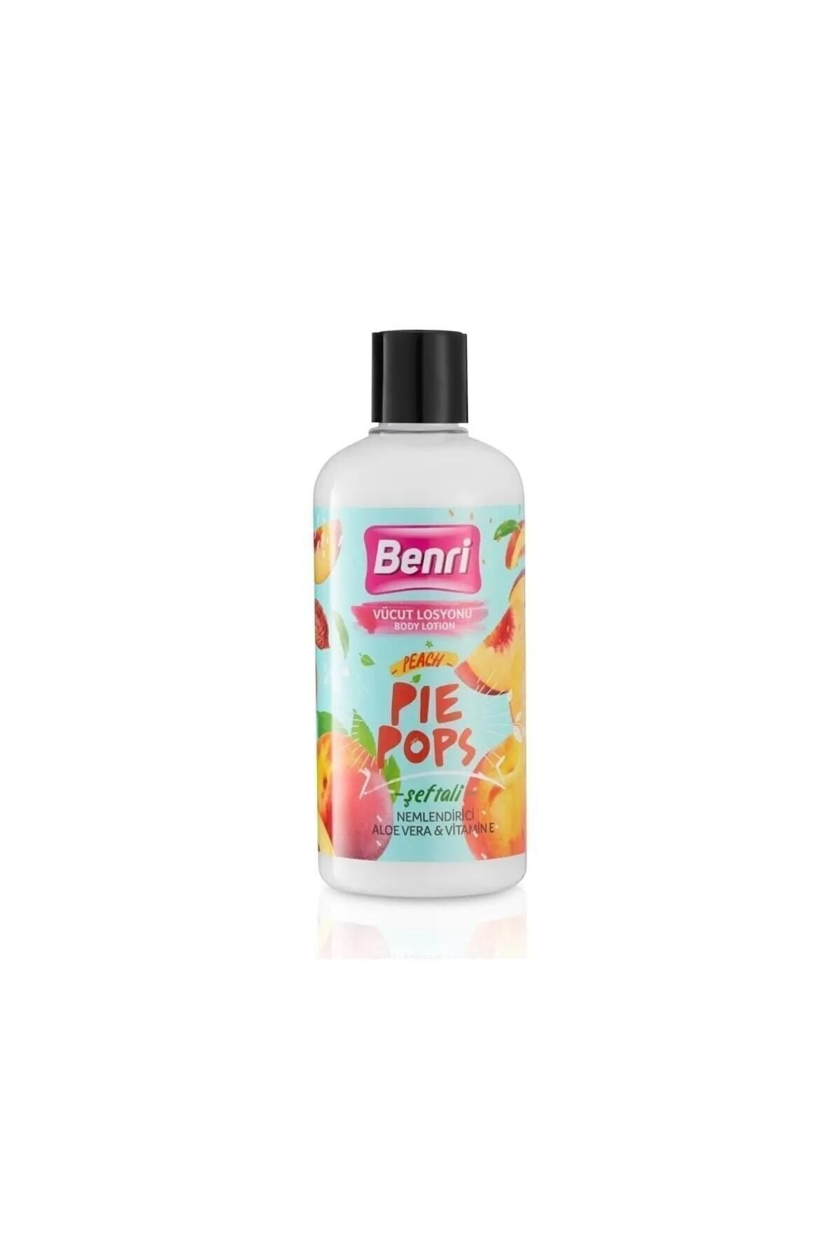 Benri Şeftali Pie Pops Vücut Losyonu Aloe Vera ve E Vitamini 500 ml ...