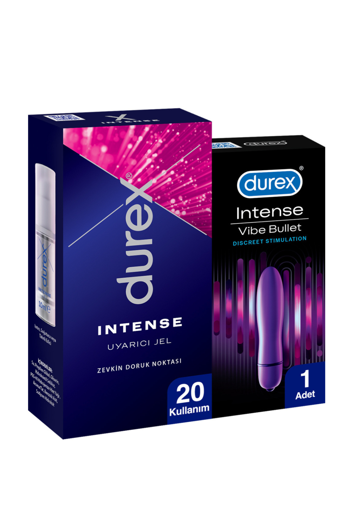 Durex Intense Vibe Bullet Titreşimli Pilli Vibratör + Intense Uyarıcı ...