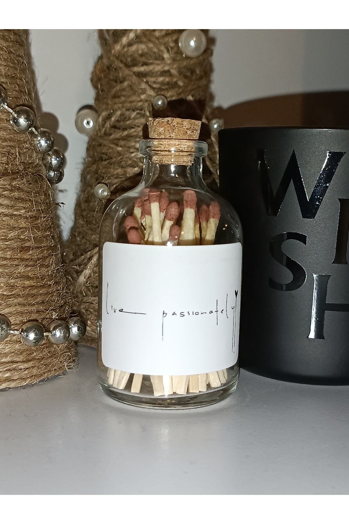 Art Dreams Design Cam Şişe Kibrit Uzun Mum Kibritleri Dekoratif Cam ...