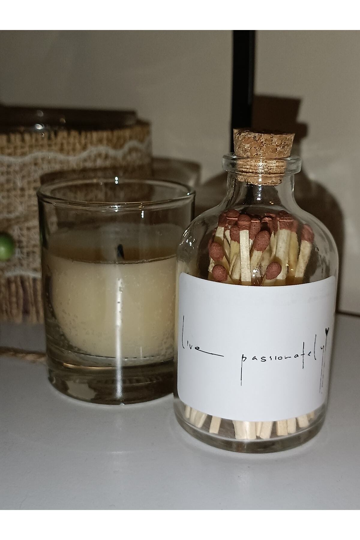 Art Dreams Design Cam Şişe Kibrit Uzun Mum Kibritleri Dekoratif Cam ...