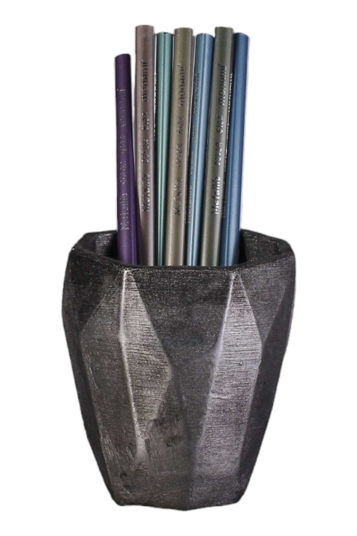 Evene Kalemlik Masa Kalemliği Organizer Kalemlik Gümüş Eskitme Renk ...