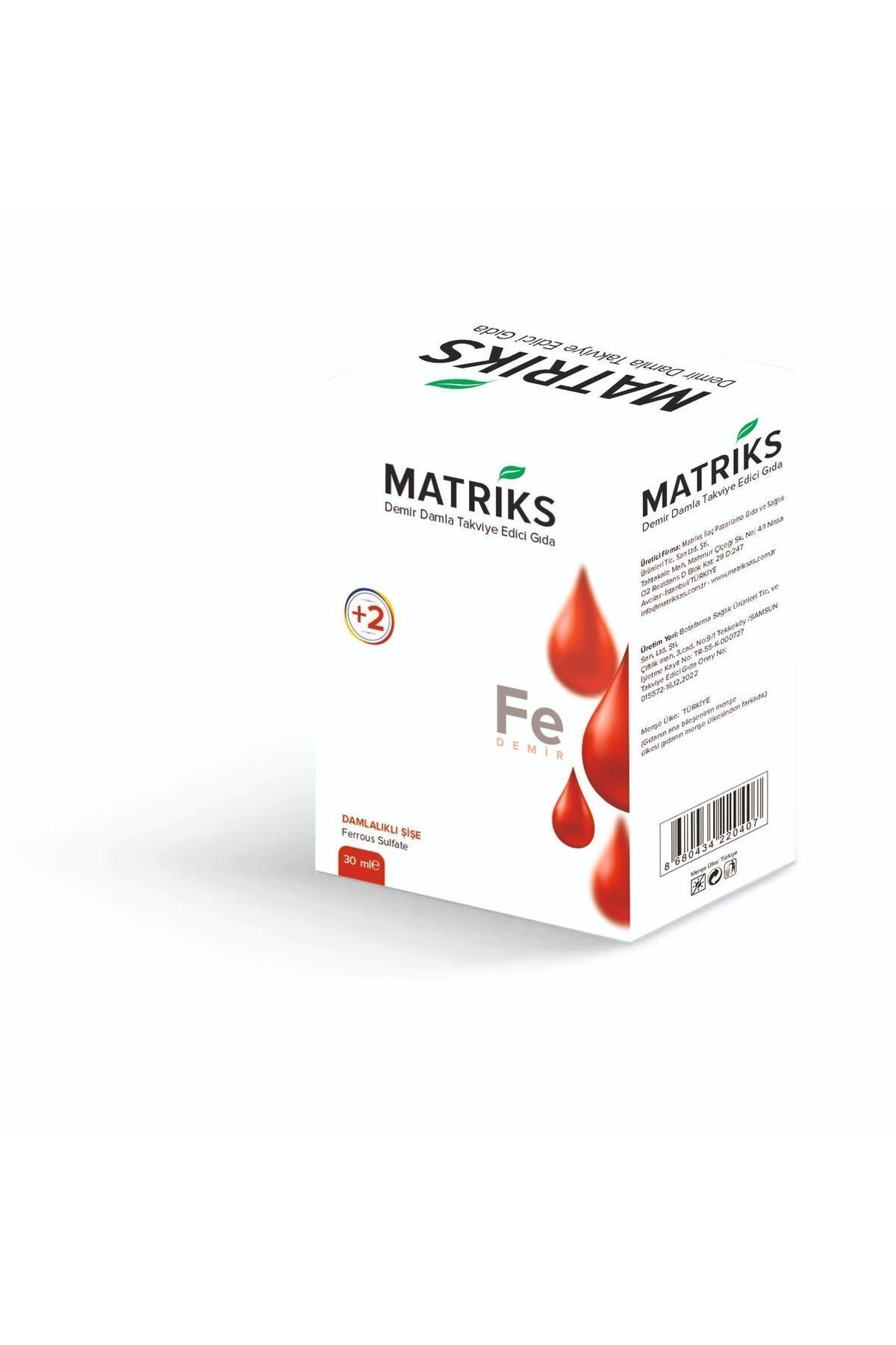 Matriks İlaç Demirdamla(FE DEMİR DAMLA TAKVİYESİ-DAMLALIK İÇERİKLİ ...