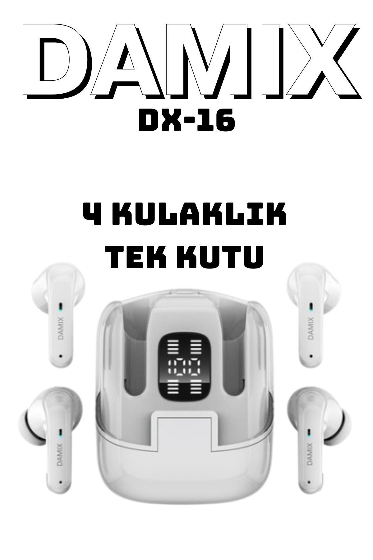 GoMarkt Damix DX 16 Bluetooth Kulaklık Dahili Yedek Kulaklık 5.5 Bluetooth VersiyonFiyatı ...