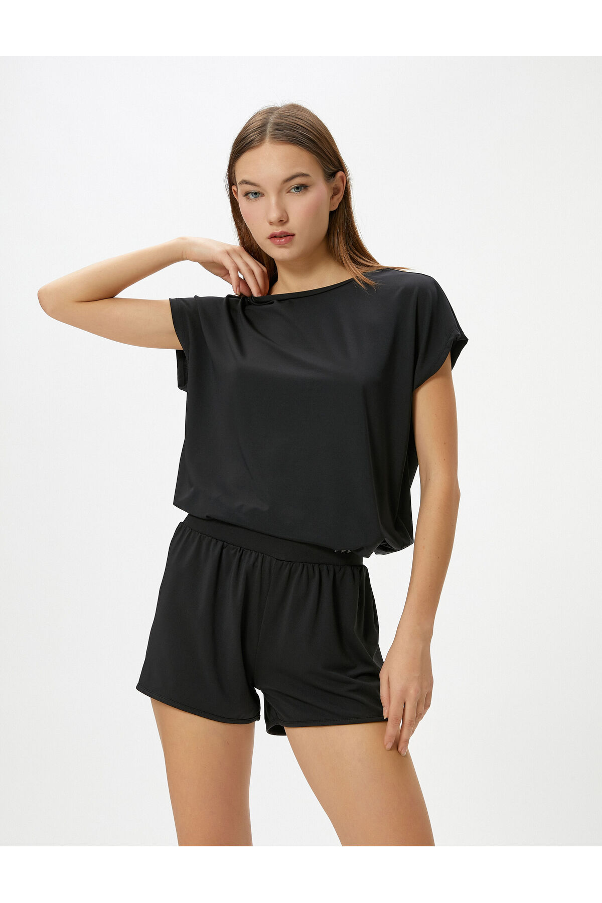 Koton Basic Spor Tişört Bol Kalıp Kısa Yarasa Kol Bisiklet Yaka Fiyatı, Yorumları - Trendyol