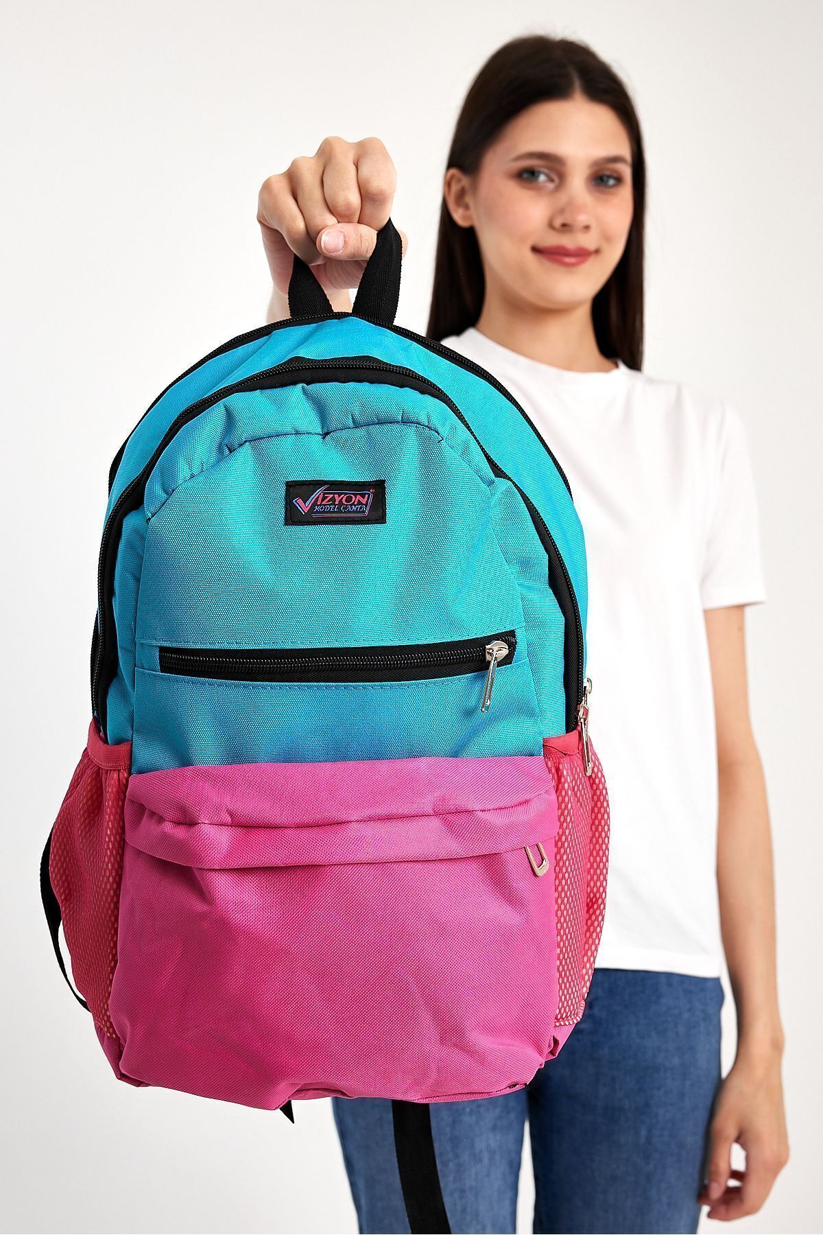 OBAY LİFE Pink Double Color Fabric Orthopedic Back Support Travel ...