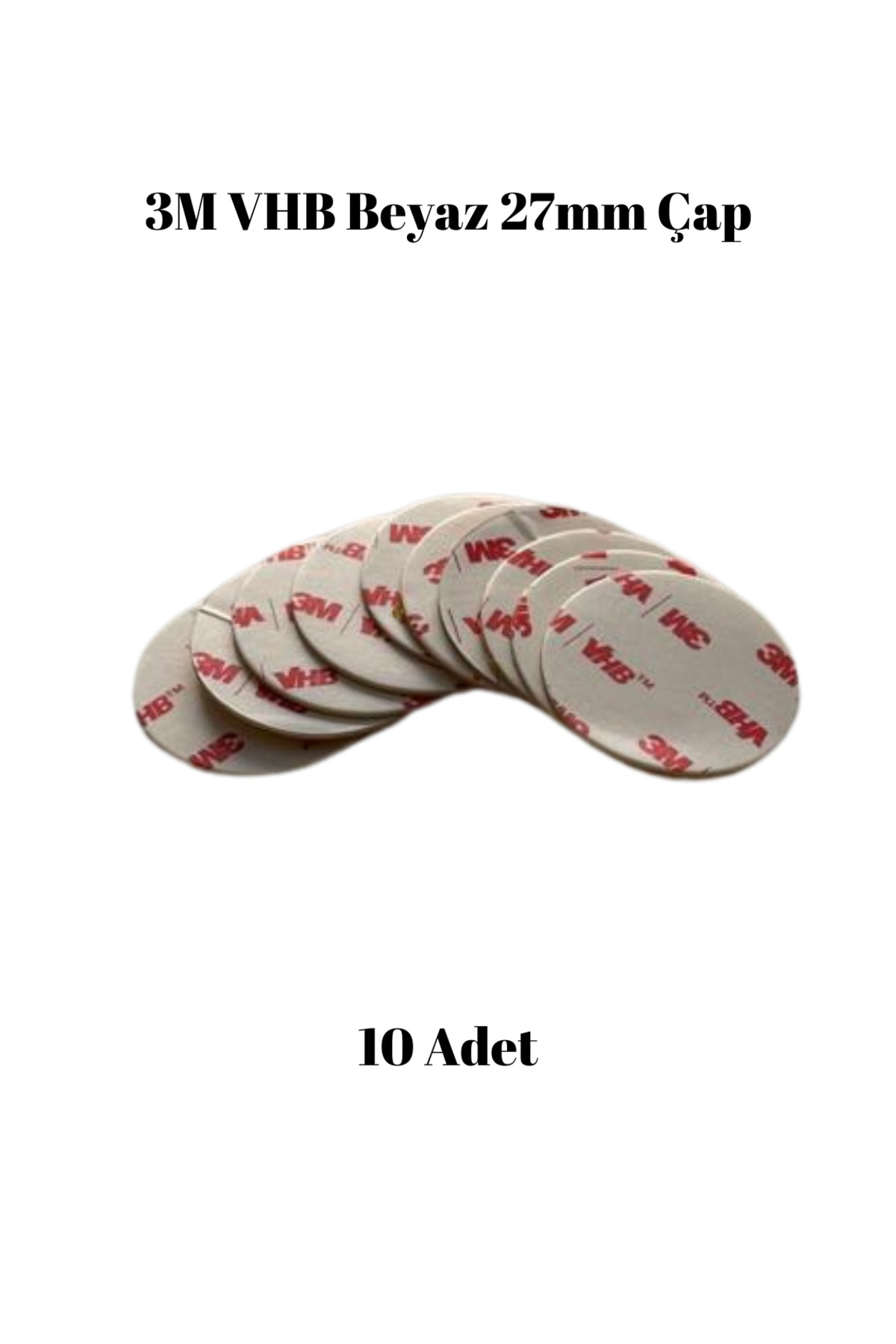 3M Vhb Çift Taraflı Bant Dıe 1mm Gri 28 Mm Çapında Yuvarlak 10 Adet ...