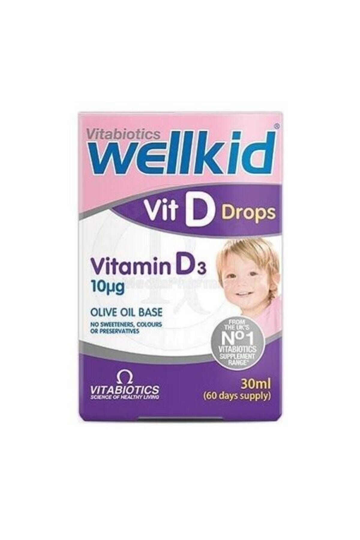 Vitabiotics Wellkid Vit D Drops Vitamin D3 10mcg 30ml Sprey ...