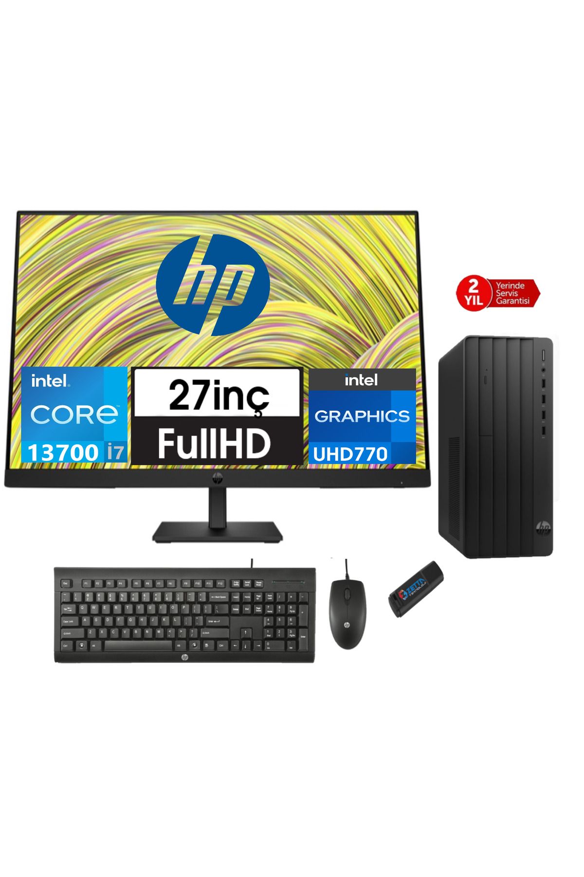 HP 290 Pro G9 İntel Core İ7 13700 32gb 1tb Ssd 27" MON WIN11Home ...
