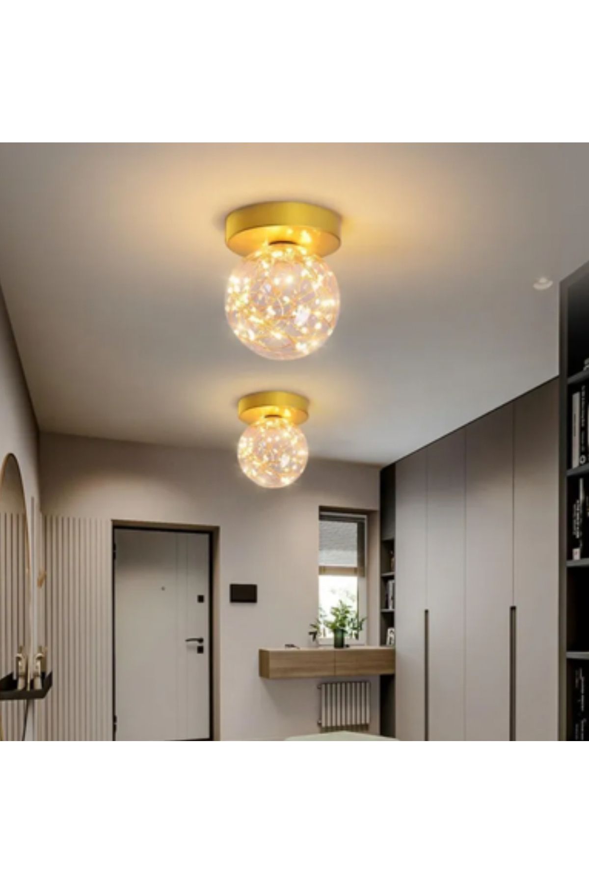 ASR Banyo Hol Mutfak Balkon Cam Küre Tavan Aplik Aydınlatma Işık Lamba ...