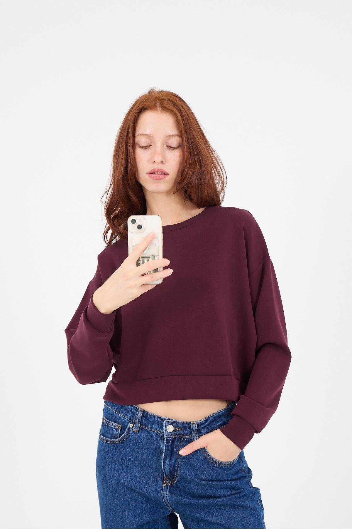Addax Bisiklet Yaka Basic Modal Sweatshirt S16589-s1 Fiyatı, Yorumları - Trendyol