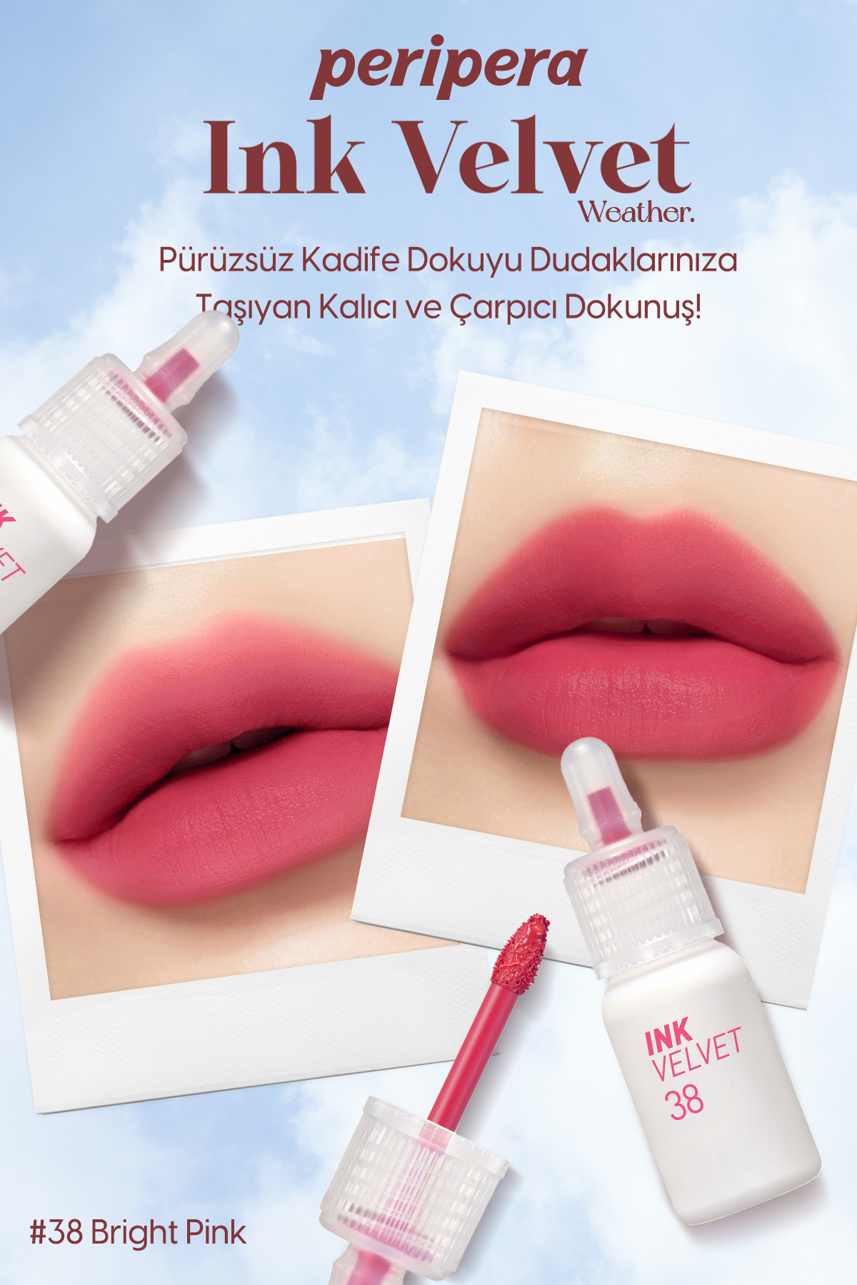 PERIPERA Yüksek Pigmentli, Kadife Görünümlü, Gün Boyu Kalıcı Tint ...