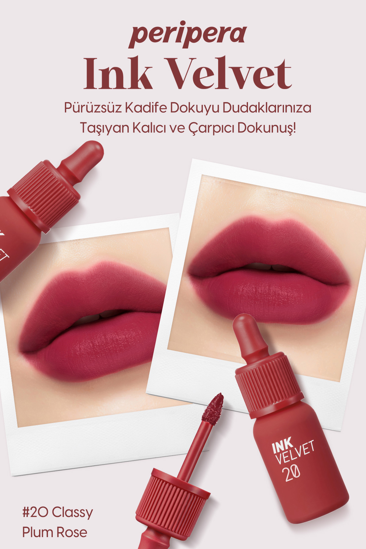 PERIPERA Yüksek Pigmentli, Kadife Görünümlü, Gün Boyu Kalıcı Tint ...