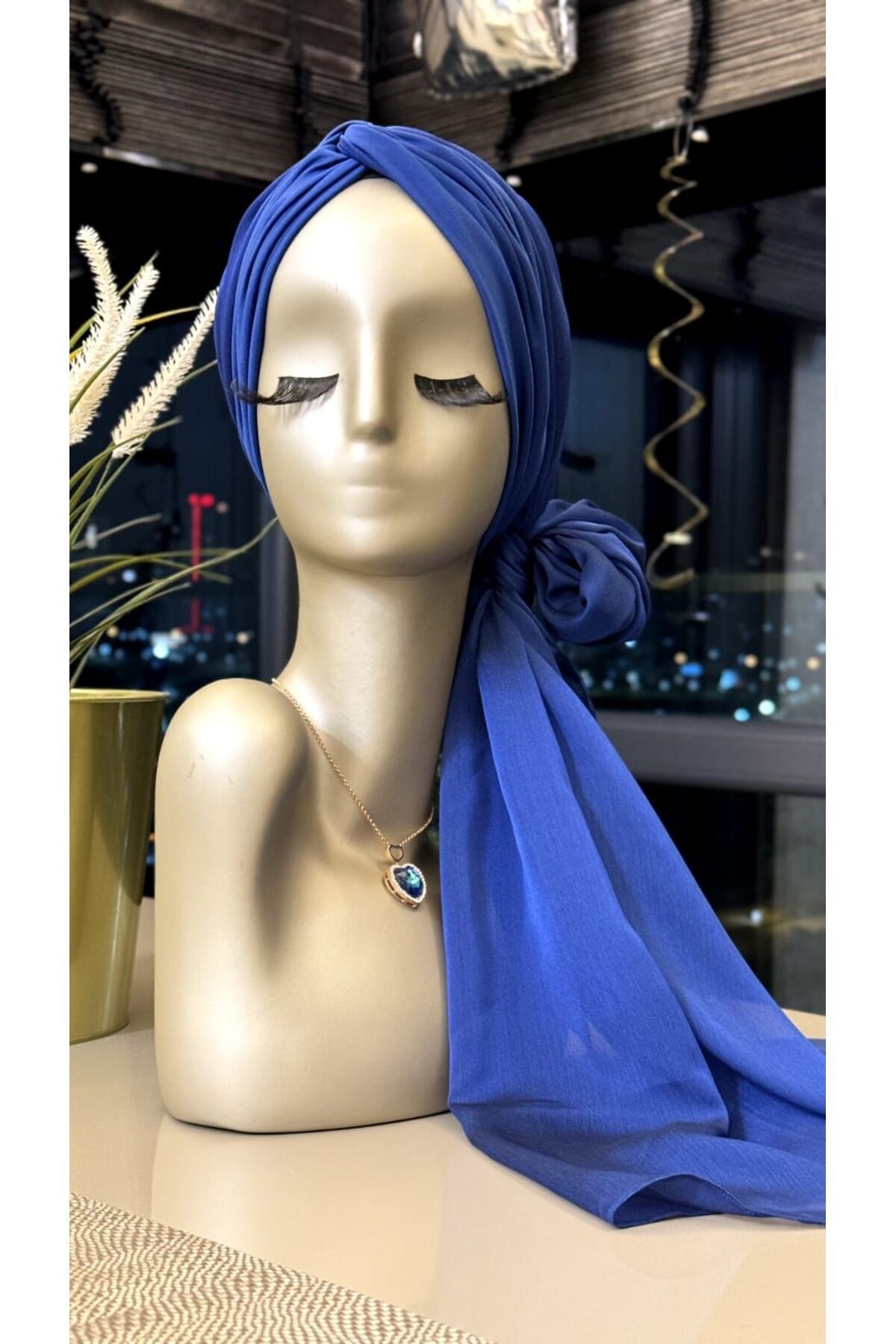 Demir Night Blue Sax mavi şallı bone Fiyatı, Yorumları - Trendyol